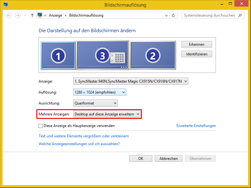 Win7 PC Bildschirm & TV richtig einstellen (Auflösung)