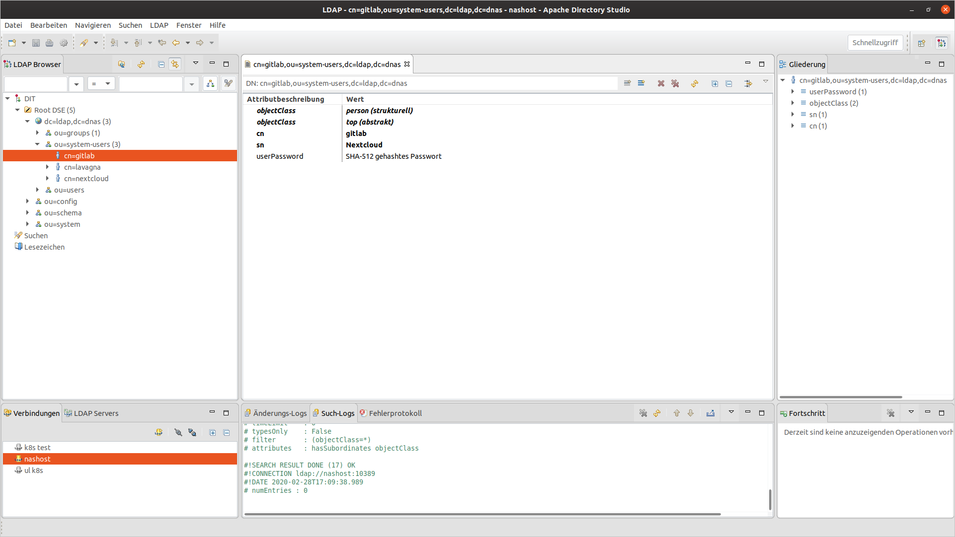 LDAP-Verbindung mit Apache Directory Studio herstellen (Beispiel ...