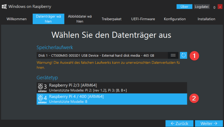Windows 10 oder Windows 11 mit Desktop auf dem Raspberry Pi ...