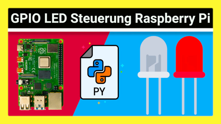 Raspberry Pi LED per GPIO anschließen und steuern/blinken lassen mit Python + Vorwiderstand ...