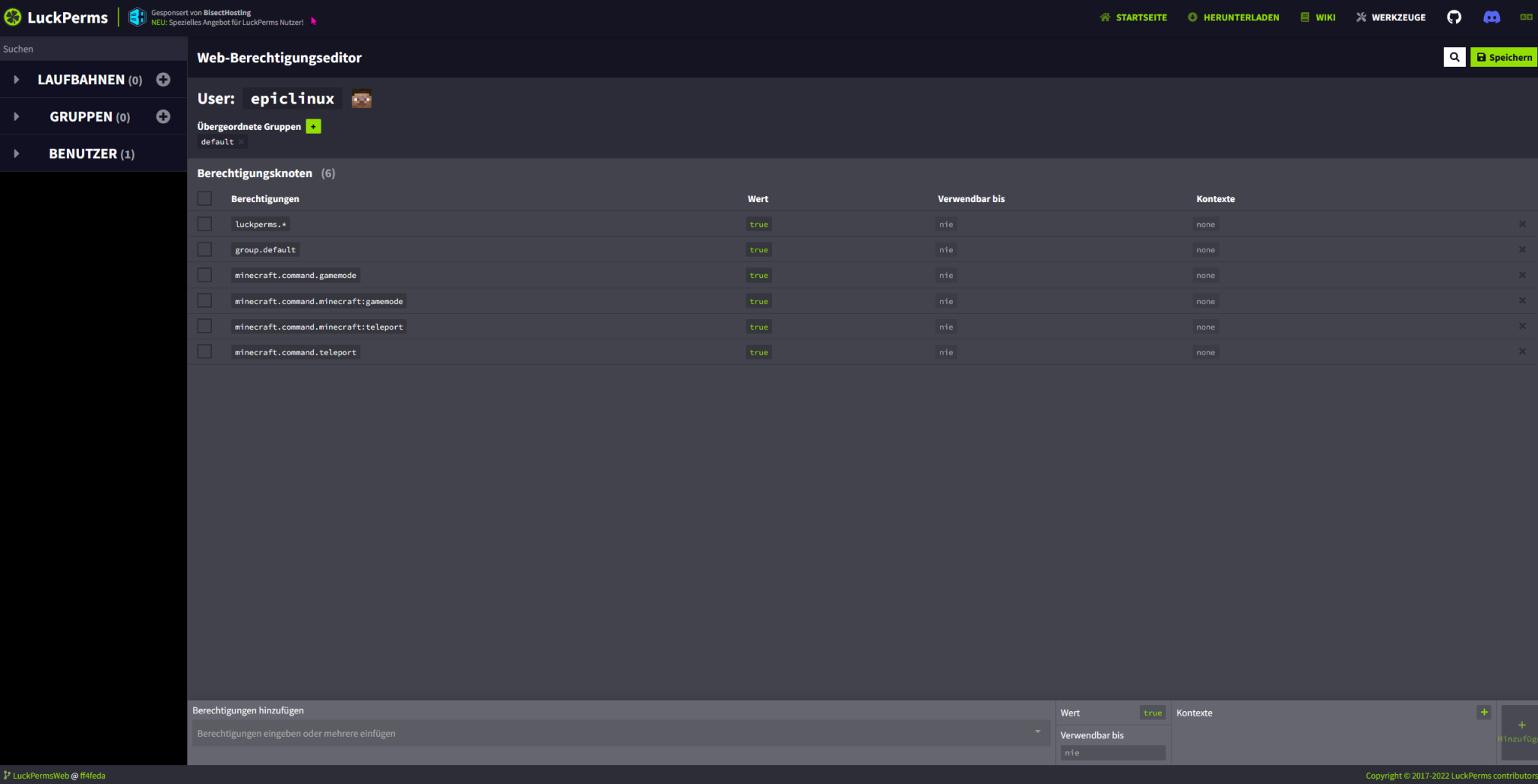 Wie kann ich Rechte und Berechtigung im eigenen Minecraft Server verteilen? Installation ...