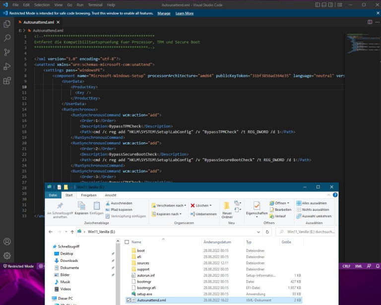 Windows 10/11 mit 2 Klicks installieren: Installation automatisieren und künstliche Windows 11 ...